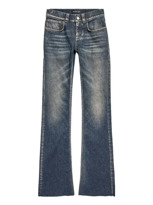 Balenciaga Slim Fit Bootcut Jeans - Dark Blue