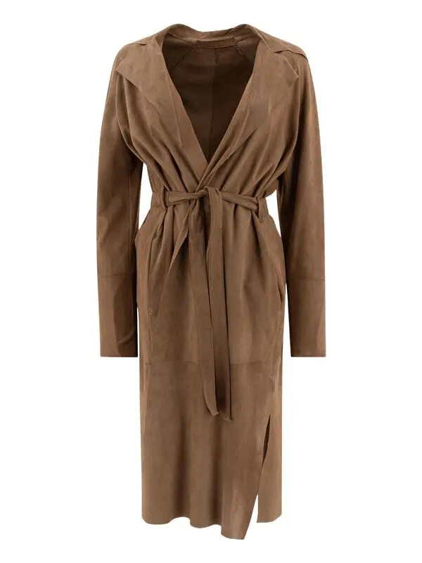 SALVATORE SANTORO Long Sleeved Lace Windbreaker - Light Brown