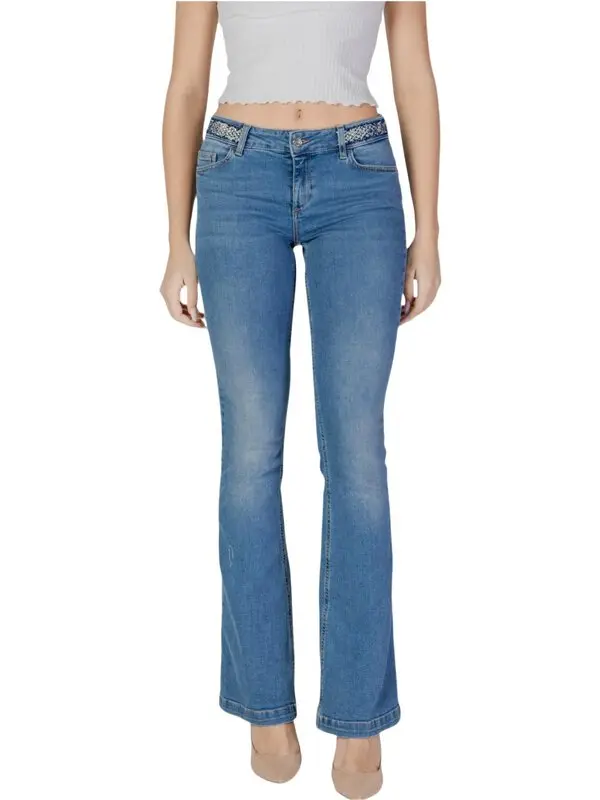 Liu Jo Belted Denim Trousers - Blue