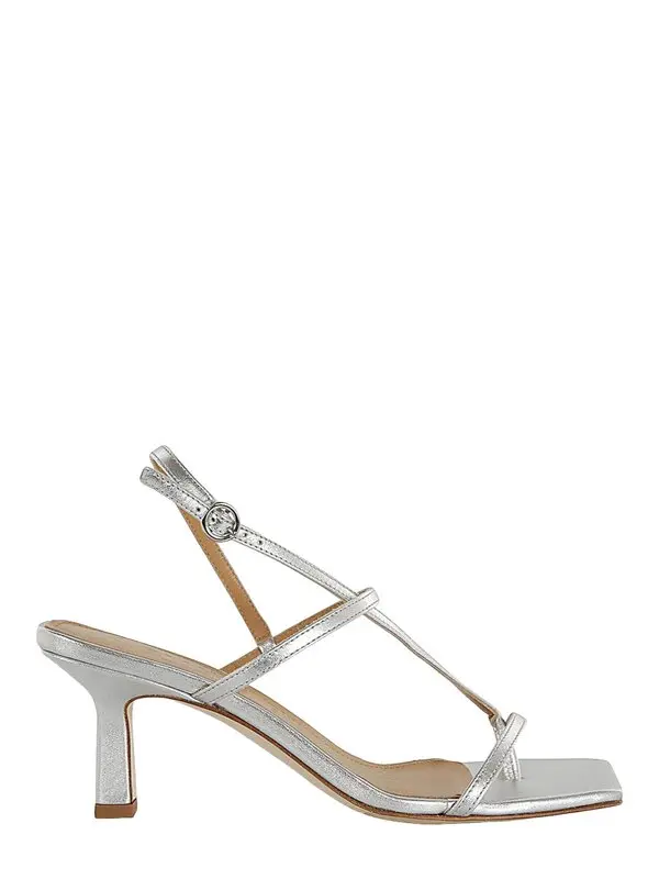 AeydĒ Leather Heeled Sandals - Gray