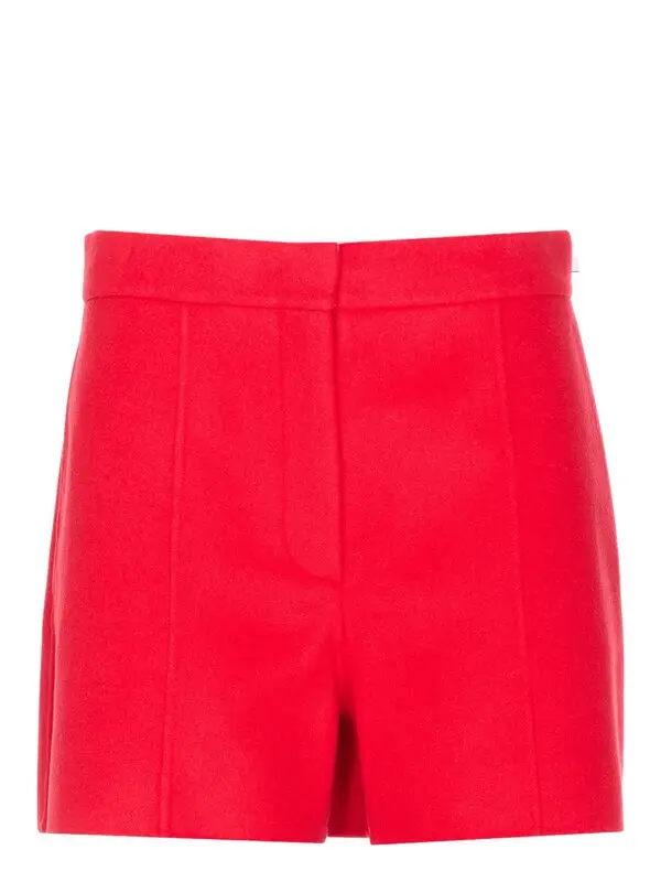 Sportmax Buono Pleated Tailored Shorts - Red