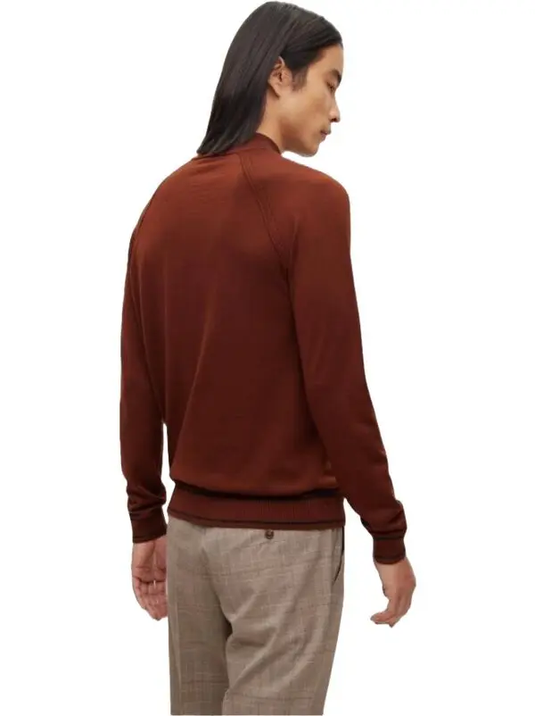 Hugo Boss Long Sleeve Sweater - Brown