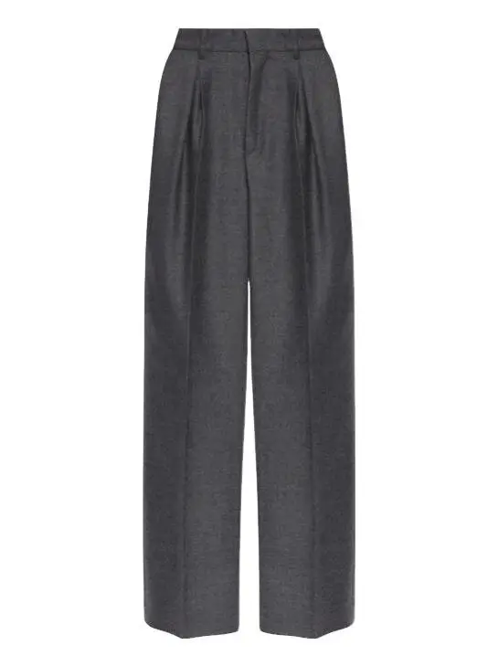 MAISON MARGIELA Pleated Wide-leg Trousers - Grey