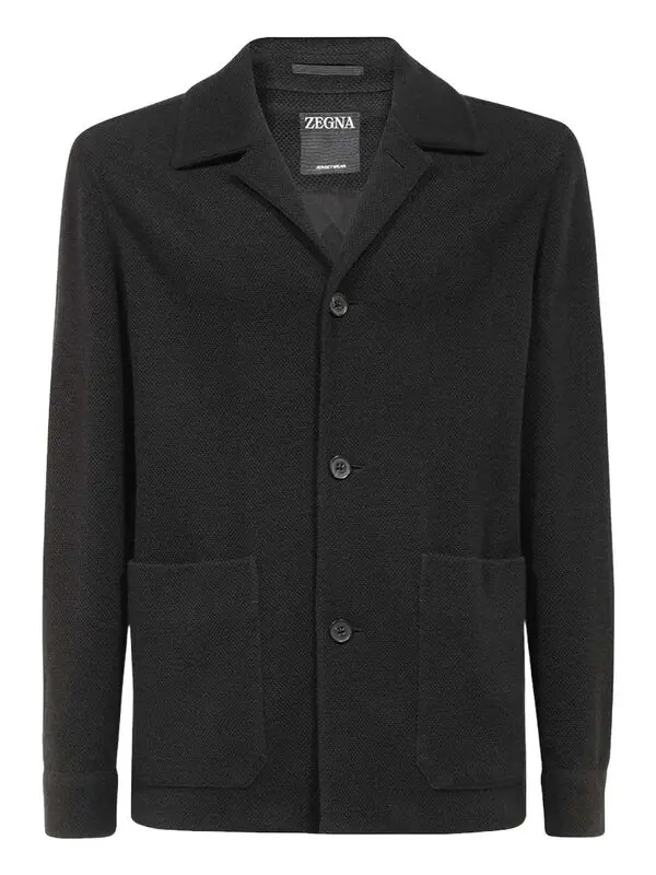 Zegna Long-sleeved Casual Jacket - Black