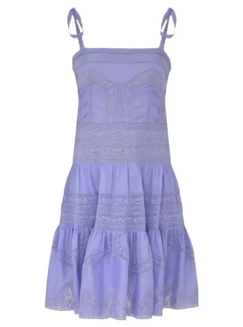 Zimmermann Coco Lace Mini Dress - Jacaranda
