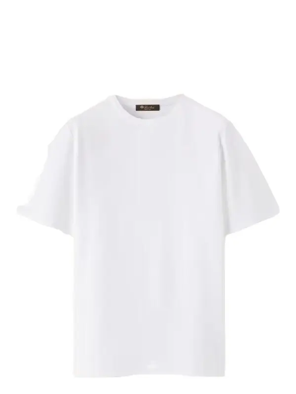 Loro Piana Cotton Rib-knit Neck T-shirt - Optical White