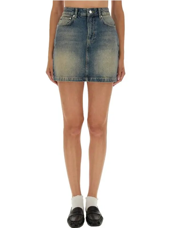 Moschino Patchwork Denim Mini Skirt - Multicolor