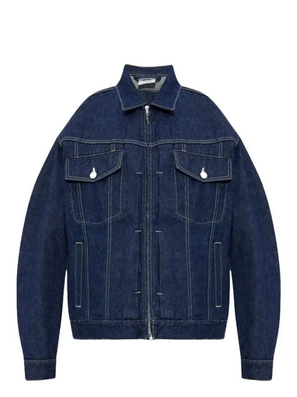 Vetements Zip-front Flap-pocket Denim Jacket - Blue