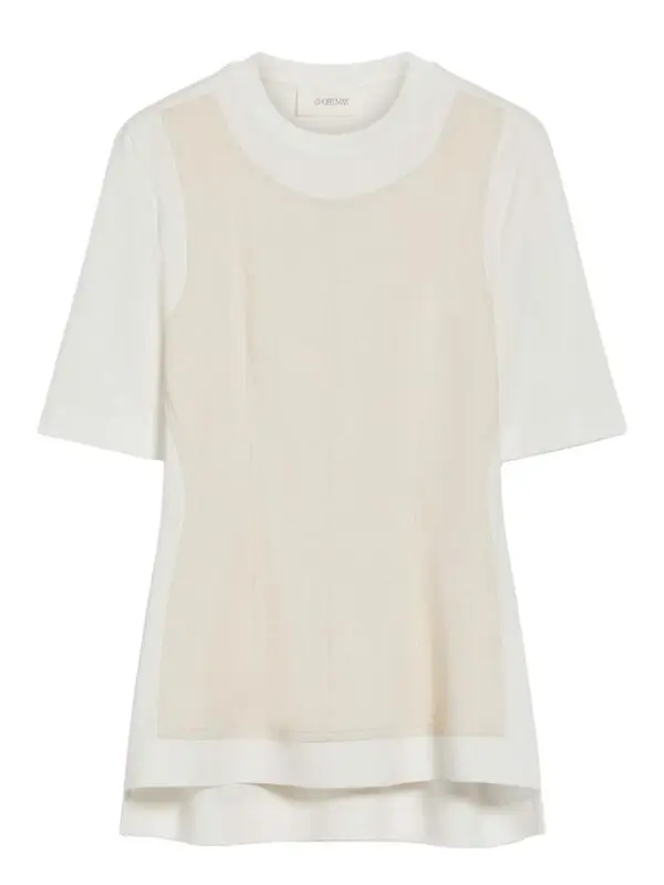 Sportmax Short Sleeve T-shirt With Round Neck - White