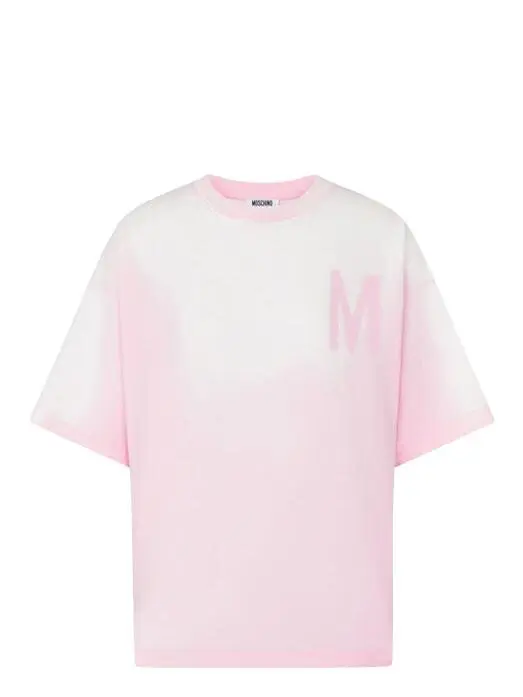 Moschino Printed Organic Cotton Jersey T-shirt - Multi Pink