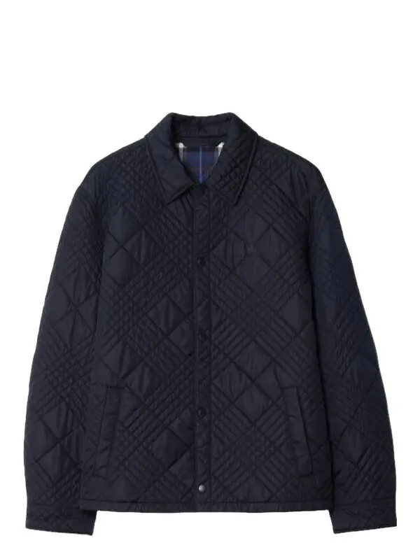 Burberry Micro Check-stitch Ramsey Jacket - Blue
