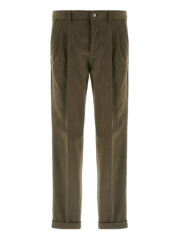 Herno Pleated Cuffed Trousers - Green