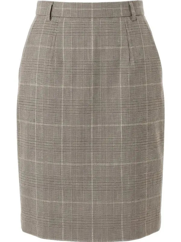 Gucci Checked Mini Skirt - Gray