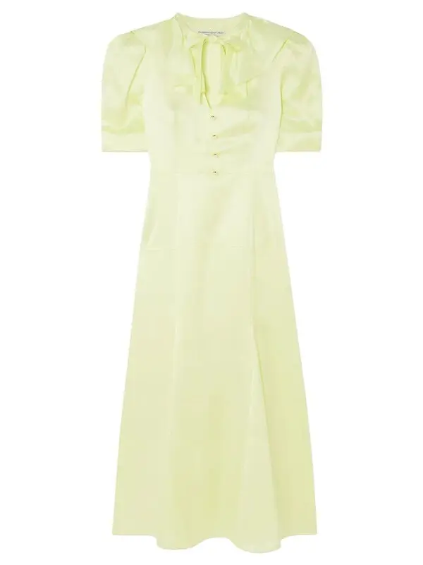 Alessandra Rich Short Sleeve Dress With Lace Detail - Nude
