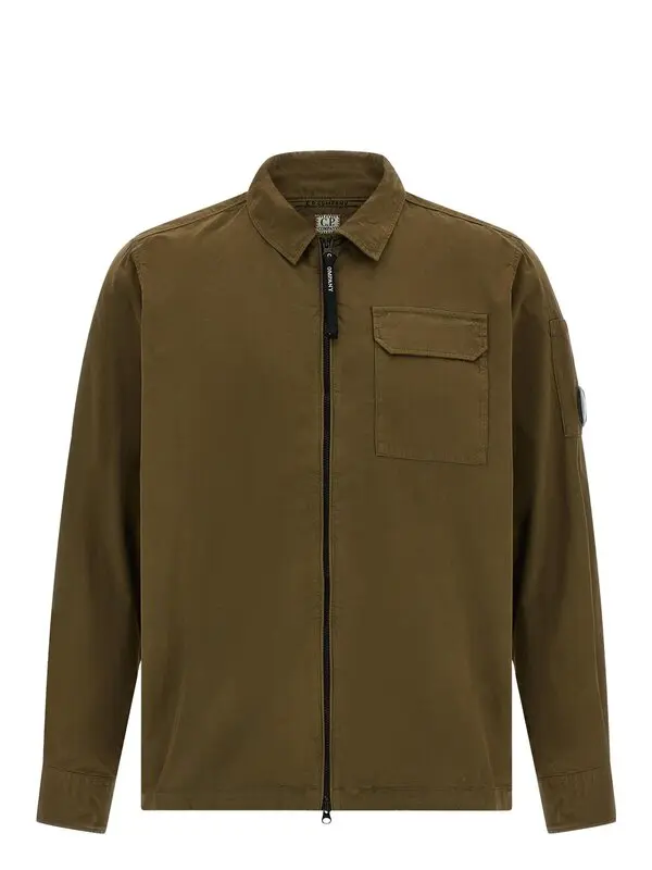 C.P. COMPANY Lens Zipped Shirt - Green