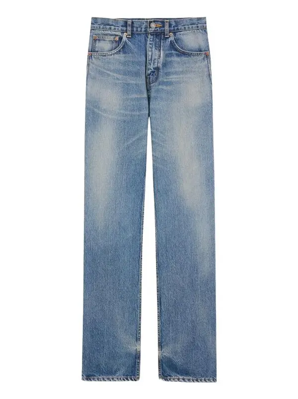 Saint Laurent Benjamin Straight-leg Denim Jeans - Blue