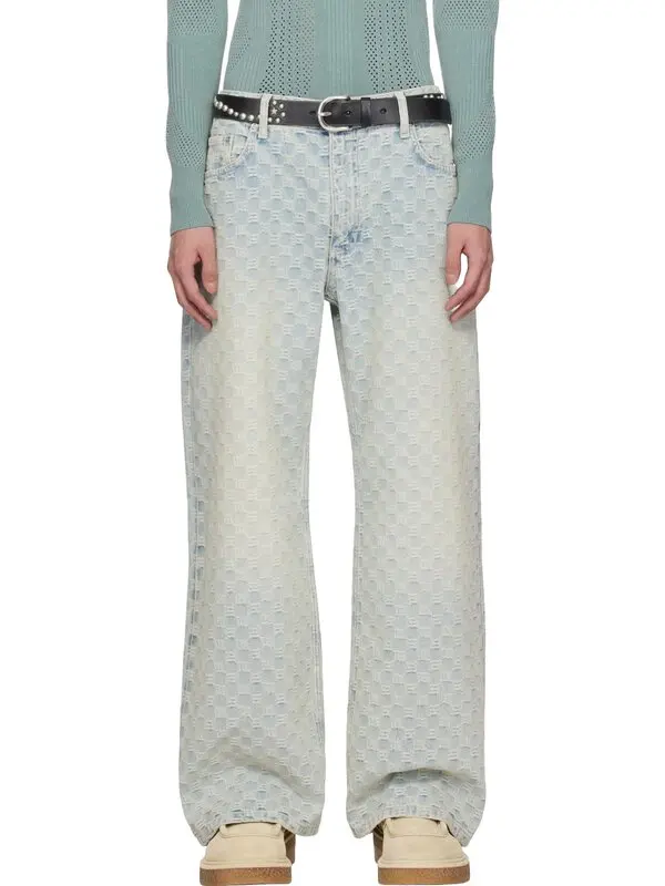 MISBHV Monogram Straight-leg Jeans - Gray