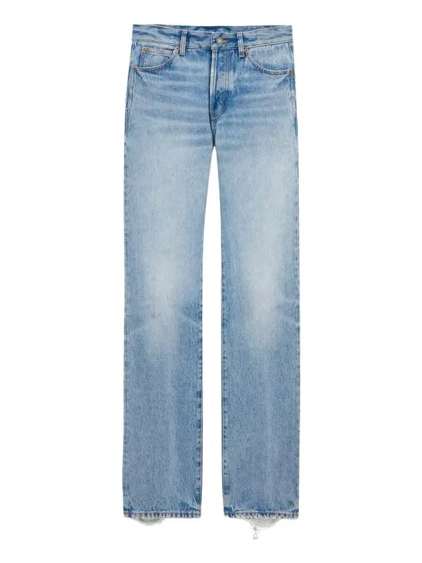 Saint Laurent Low-rise Straight Leg Jeans - Sicilian Blue