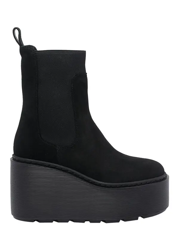 VIC MATIE Platform Heeled Ankle Boots - Black