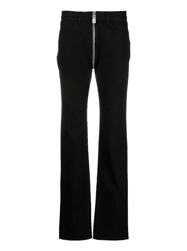 Givenchy Slim Cut Zip-detail Jeans - Black