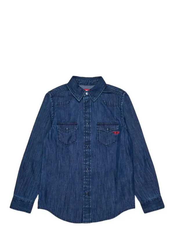 DIESEL® C-eko Shirt With Patch Pockets - Dark Blue