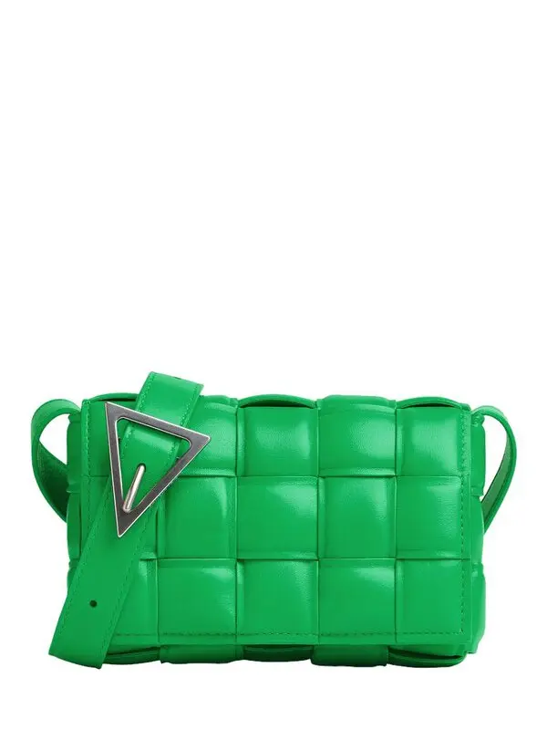 Bottega Veneta Cassette Leather Crossbody Bag - Parrot Green
