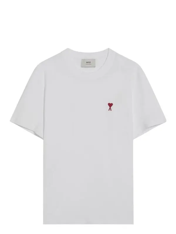 AMI Paris Cotton T-shirt With De Coeur - No