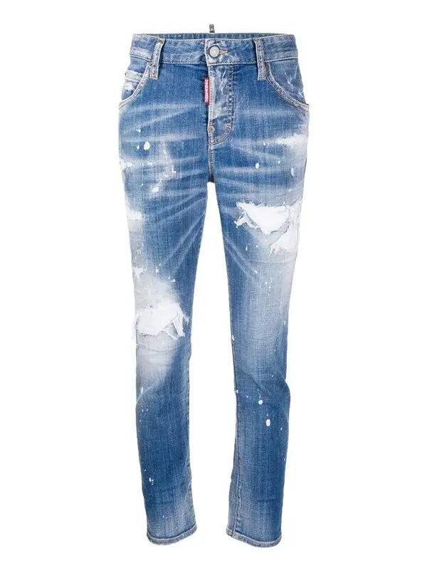 Dsquared2 Distressed Skinny Jeans - Blue