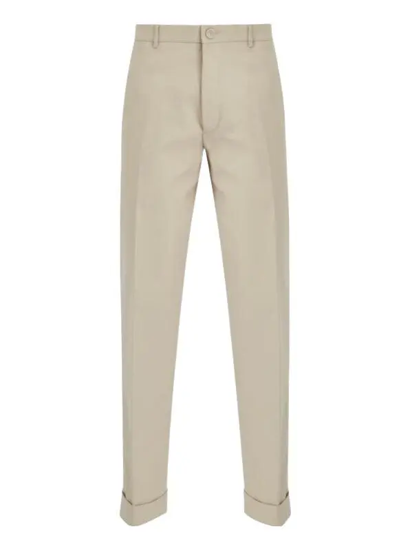 Dior Pleated Turn-up Hem Pants - Nude