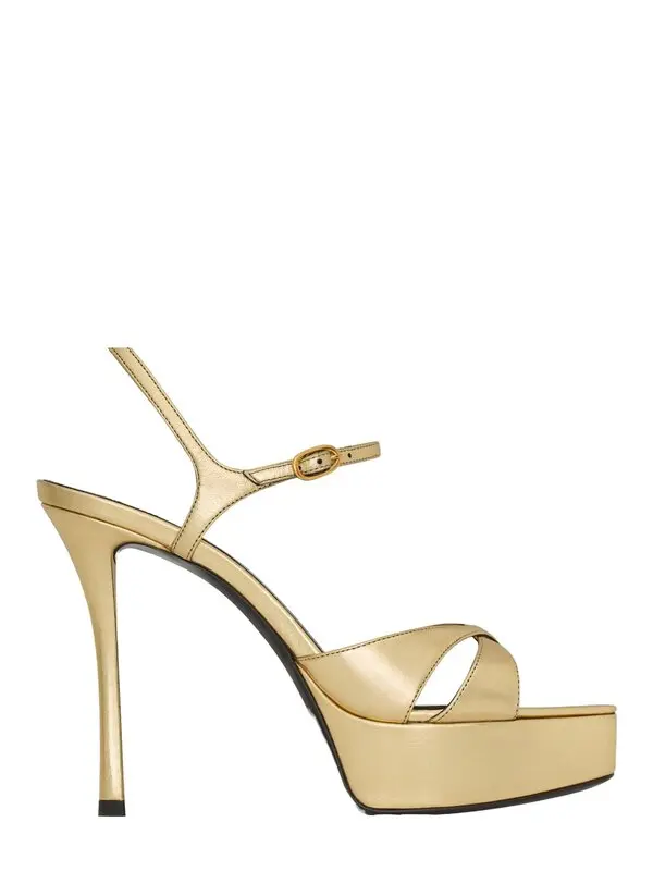 Saint Laurent Debbie Platform Sandals - Nude