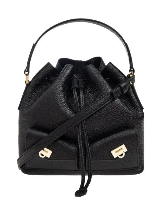 FERRAGAMO Multipocket Bucket Bag - Black