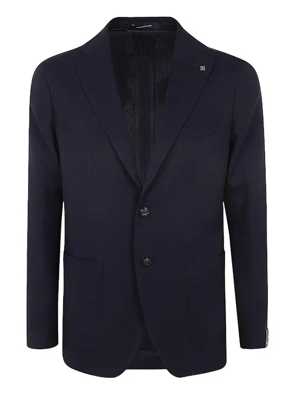 Tagliatore Notched-lapels Single-breasted Blazer - Black