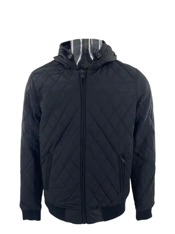 Karl Lagerfeld Quilted Hooded Jacket - Black