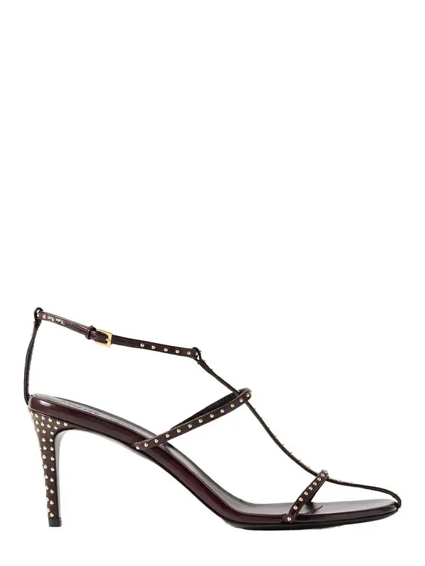 Khaite Studded High-heeled Sandals - Wine Red