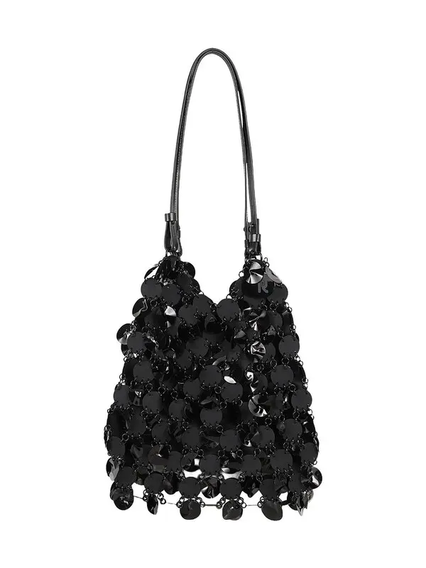 Rabanne Disc Embellished Top Handle Bag - Black