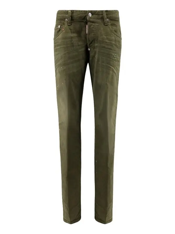Dsquared2 Logo Patch Slim-fit Jeans - Green