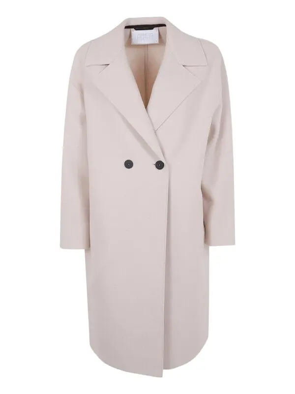 Harris Wharf London Double-breasted Wool Coat - Almond