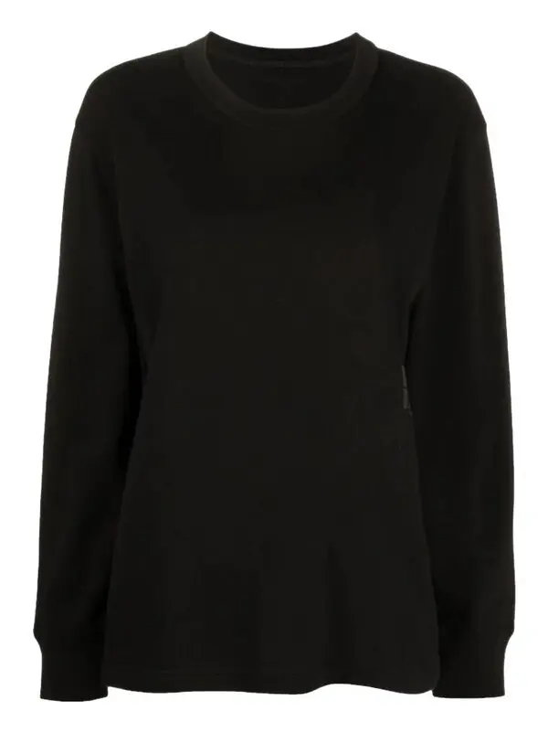 Alexander Wang Long-sleeved T-shirt With Logo Detail - Black