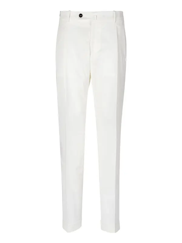 BERWICH Barber Lux Pleated Pants - White