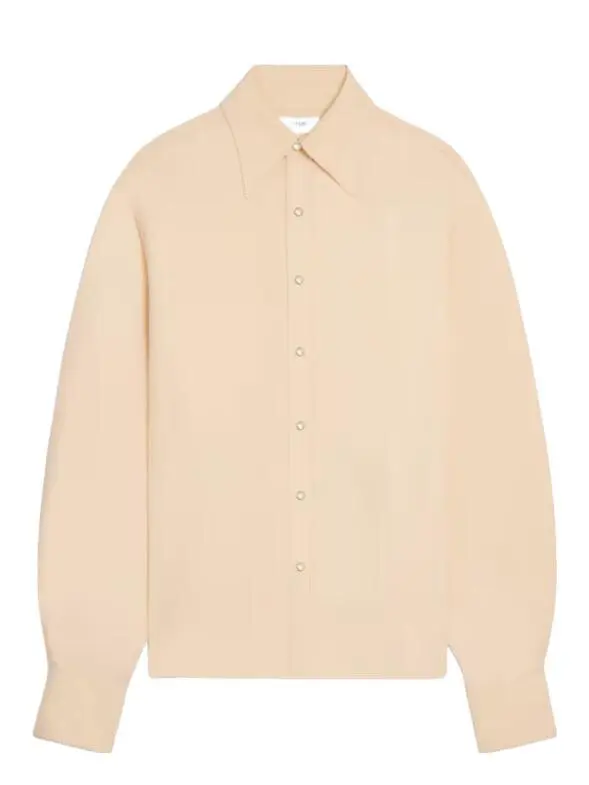 Celine Shirt In Viscose And Silk Cady - Vanilla