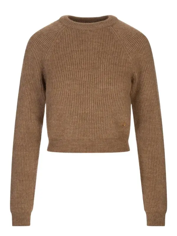Moschino Long-sleeved Crewneck Jumper - Brown
