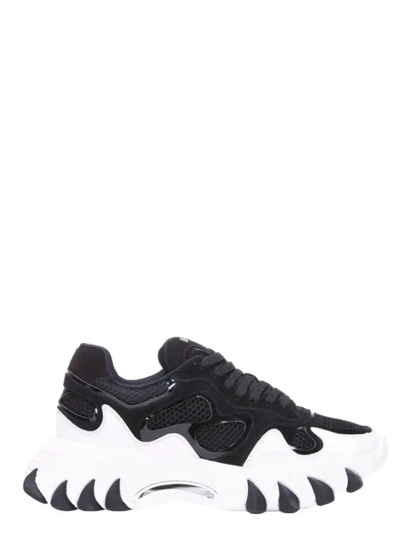 Balmain B-east Leather, Suede, And Mesh Trainers - Black