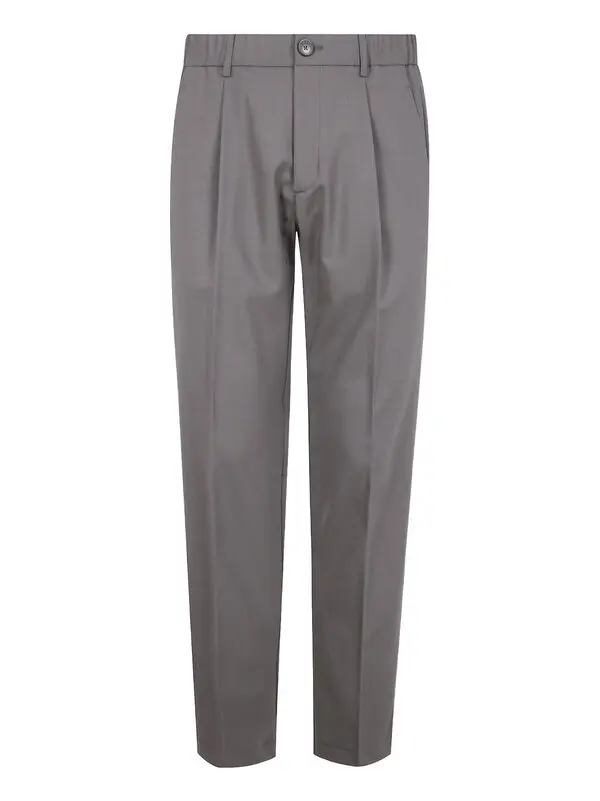 Herno Pleated Back-pocket Trousers - Gray