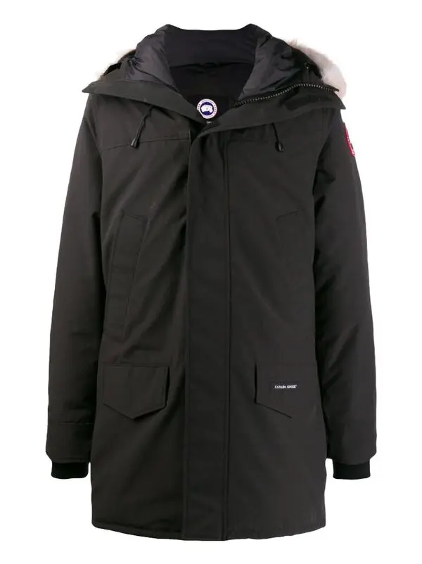Canada Goose Langford Down Parka With High Neck And Drawstring Hood - Black