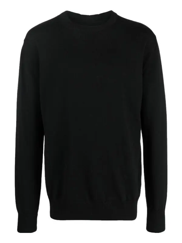 JIL SANDER Crewneck Knitted Jumper - Black