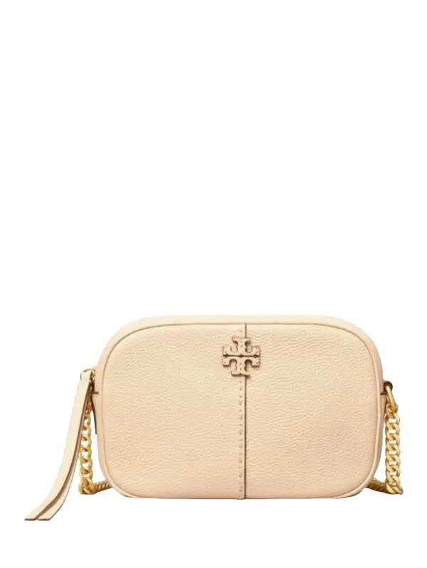 Tory Burch Mcgraw Logo Patch Camera Bag - Nude