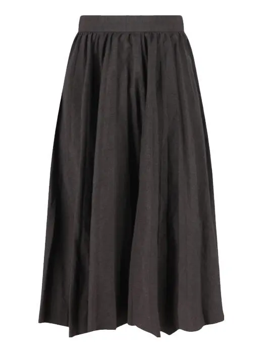 Balenciaga Hybrid Midi Skirt - Black
