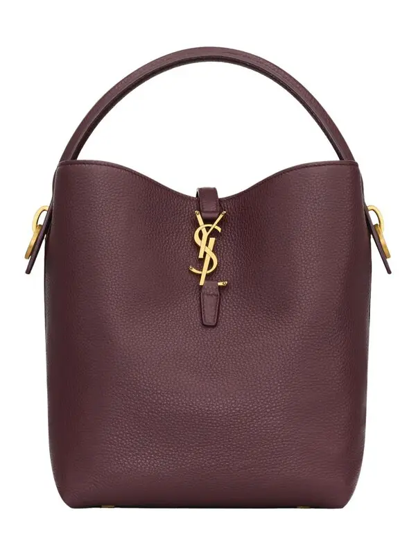 Saint Laurent Le 37 Supple Bucket Bag - Cabernet Sauvignon Red