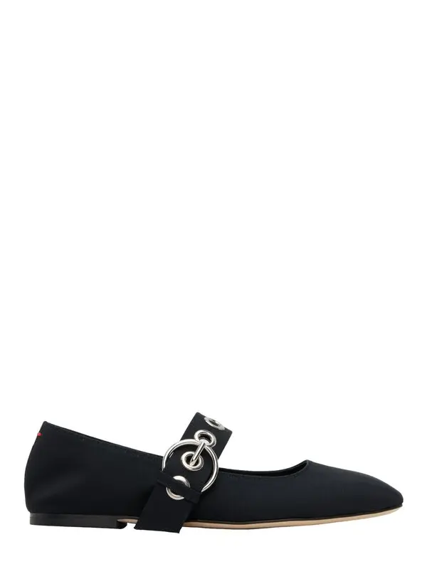 AeydĒ Uma Eyelet Mary Jane Ballet Flats - Black
