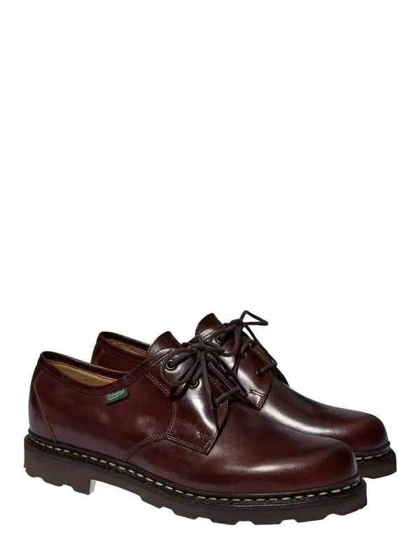 Paraboot Round Toe Lace-up Business Dress Shoes - Black